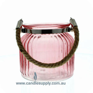 Buy Jar Lantern - Ribbed - Dusty Rose - Rope Tote - Large Online ...