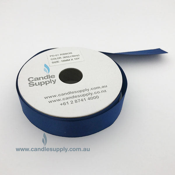 Buy Satin Ribbon Double Faced - 16mm Wide - Light Navy Online | Candle ...